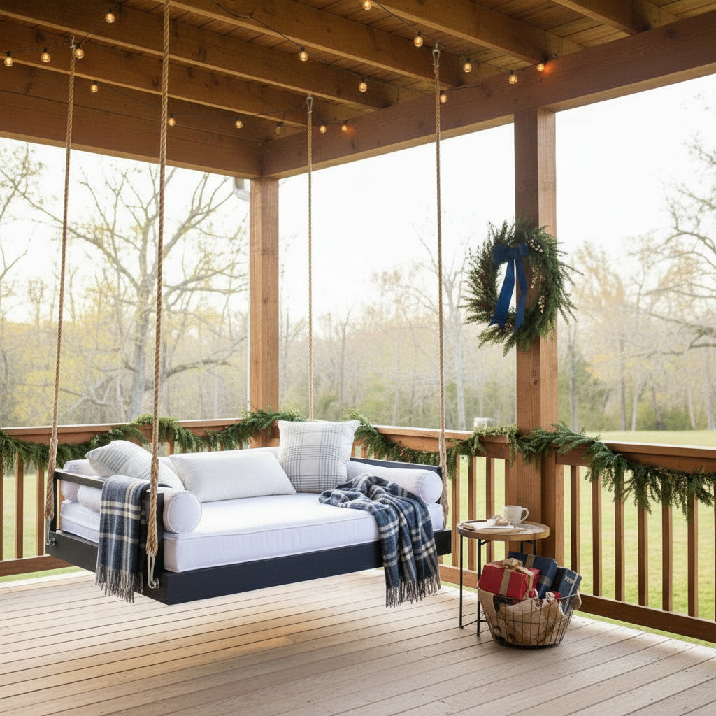 How to Create a Quiet Corner for Yourself This Holiday Season | Easy Breezy Porch Swings