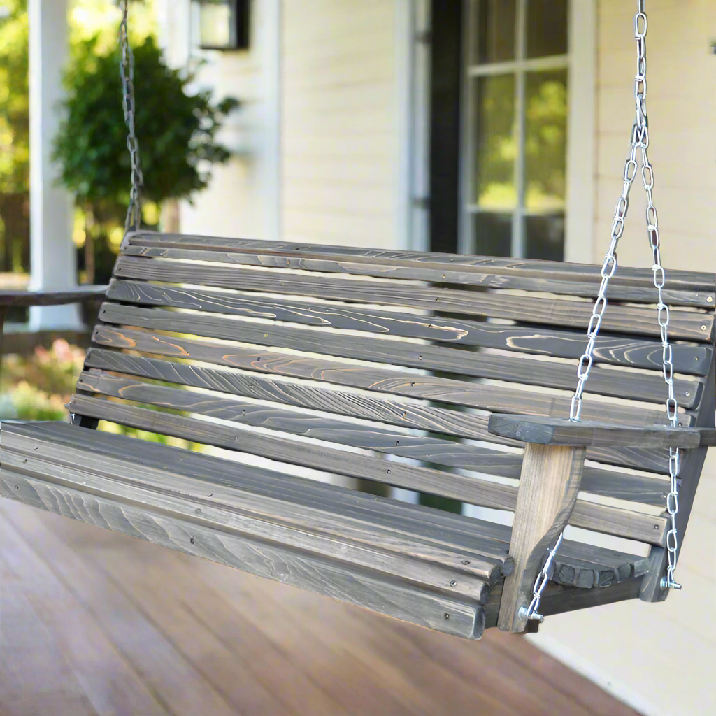 Bayou Beauty Cypress Roll Swing | Easy Breezy Porch Swings