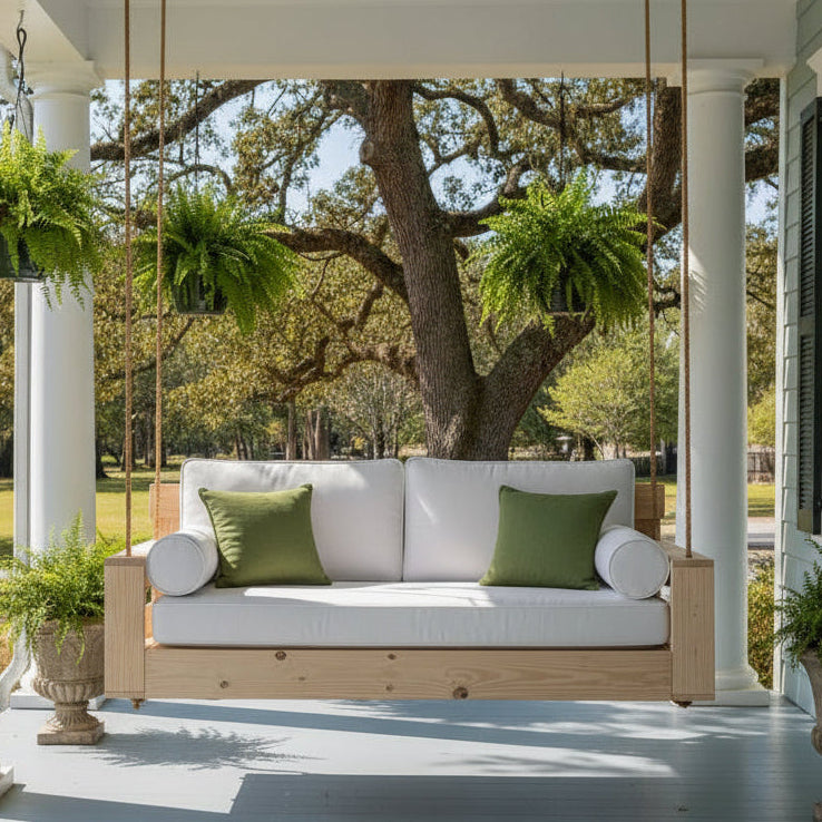 Porch Swing Beds & Outdoor Bed Swings | Easy Breezy Porch Swings